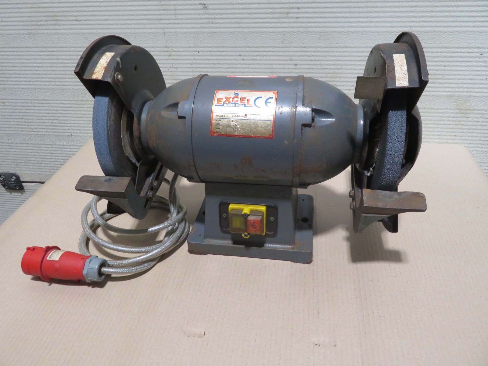 Excel 8″ / 200mm Bench Grinder 3 Phase 1.5HP Fully Working (No Guards ...